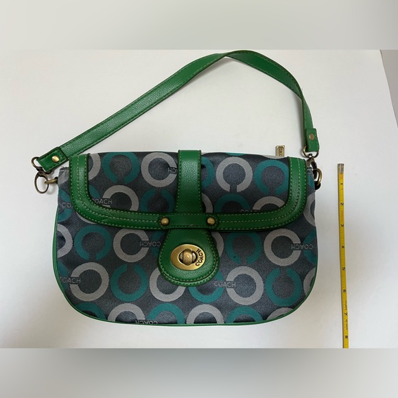 Coach | Bags | Vintage Coach Green C Logo Bag | Poshmark